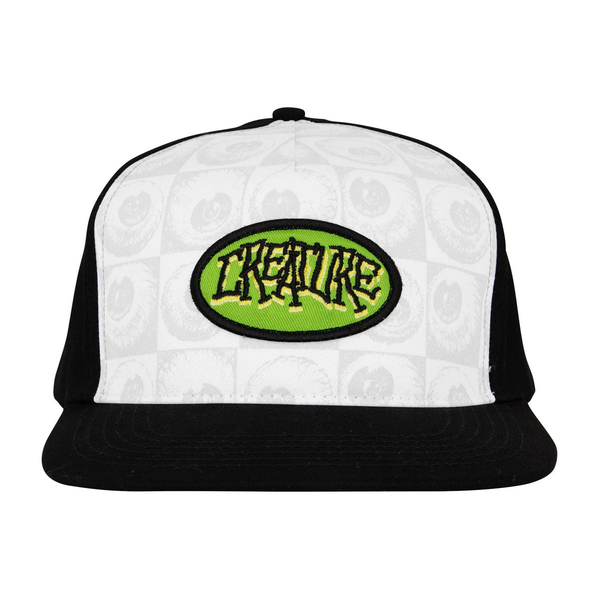 Creature Crash and Burn Snapback Hat - White/Black – CCS