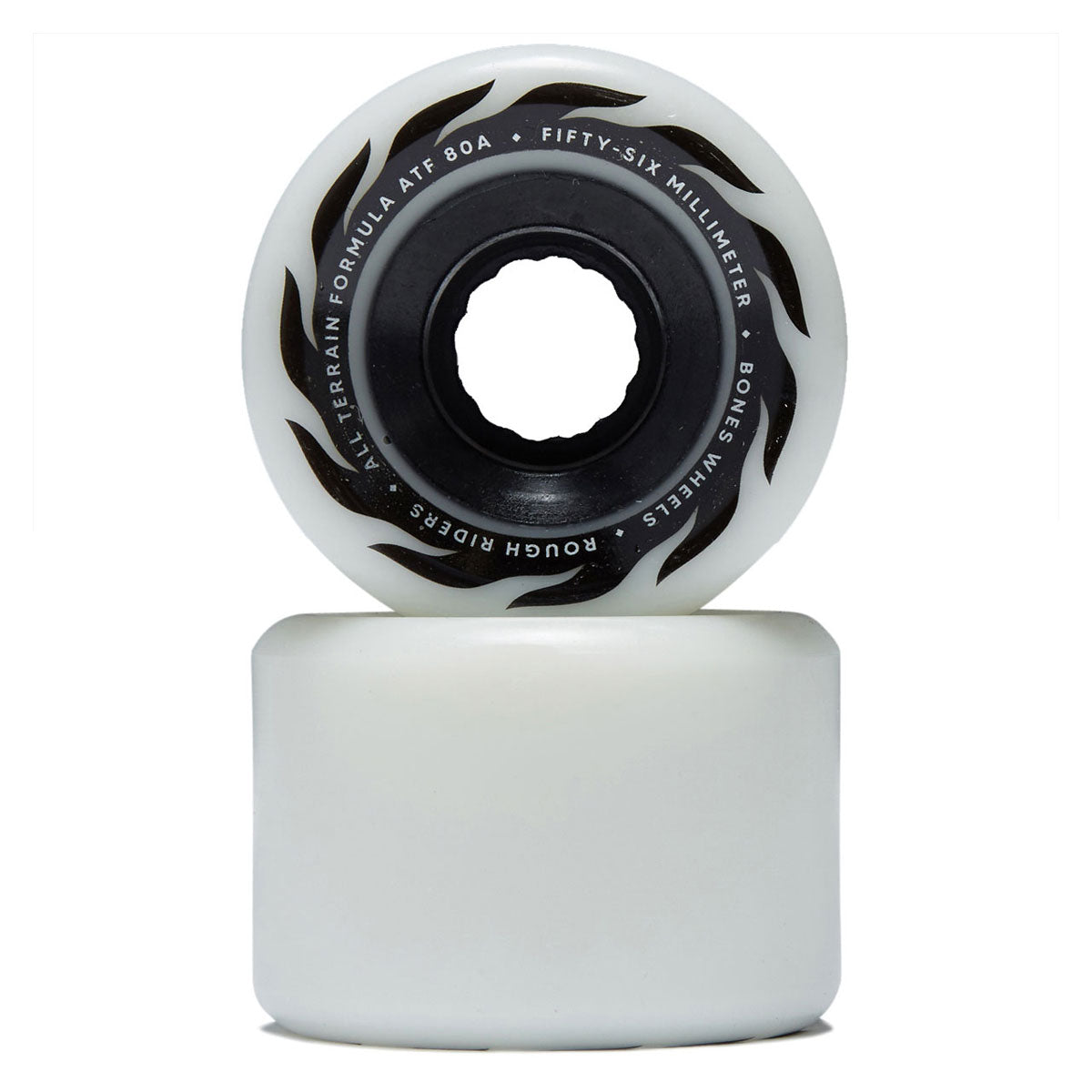 Bones ATF Rough Riders Eternal Flame 80a Skateboard Wheels - White - 5 ...