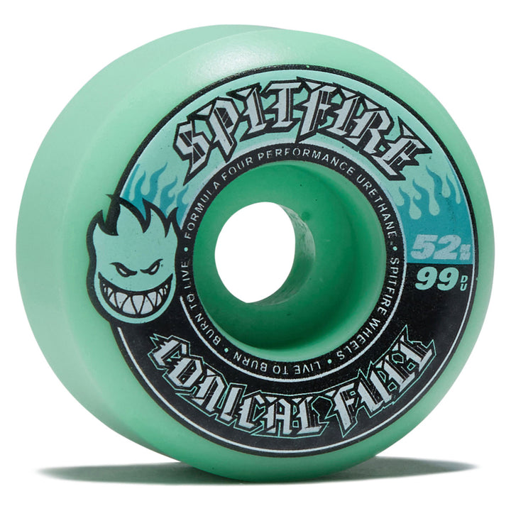 Spitfire F4 99 Team Color Pack Conical Full Skateboard Wheels - Teal ...