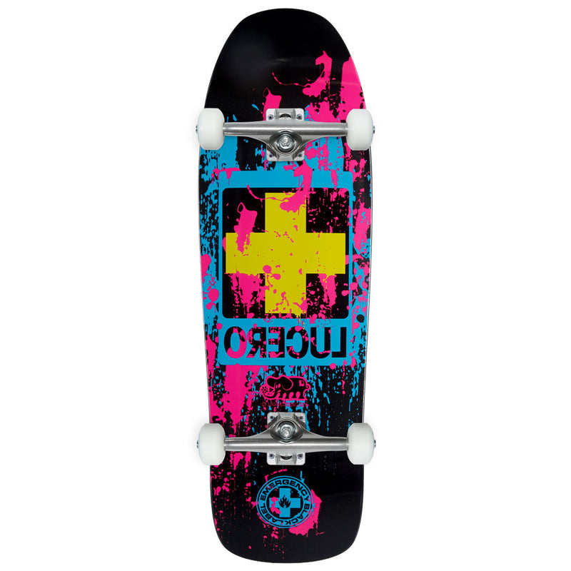 Black Label John Lucero Splatter Cross Skateboard Complete - Black - 9 ...