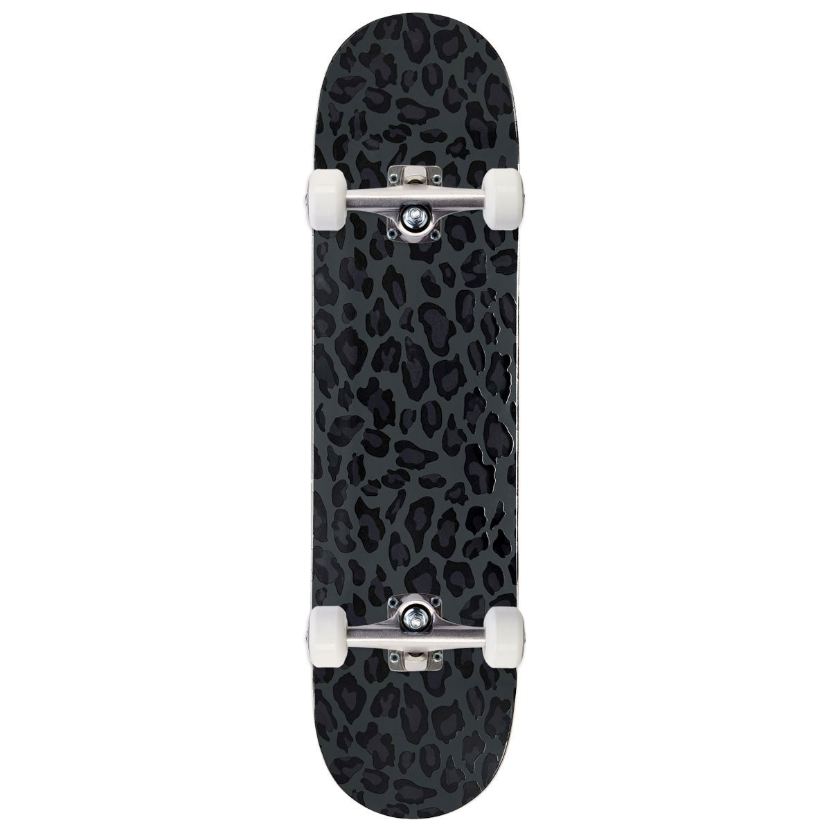 CCS Leopard Embossed Skateboard Complete - Charcoal