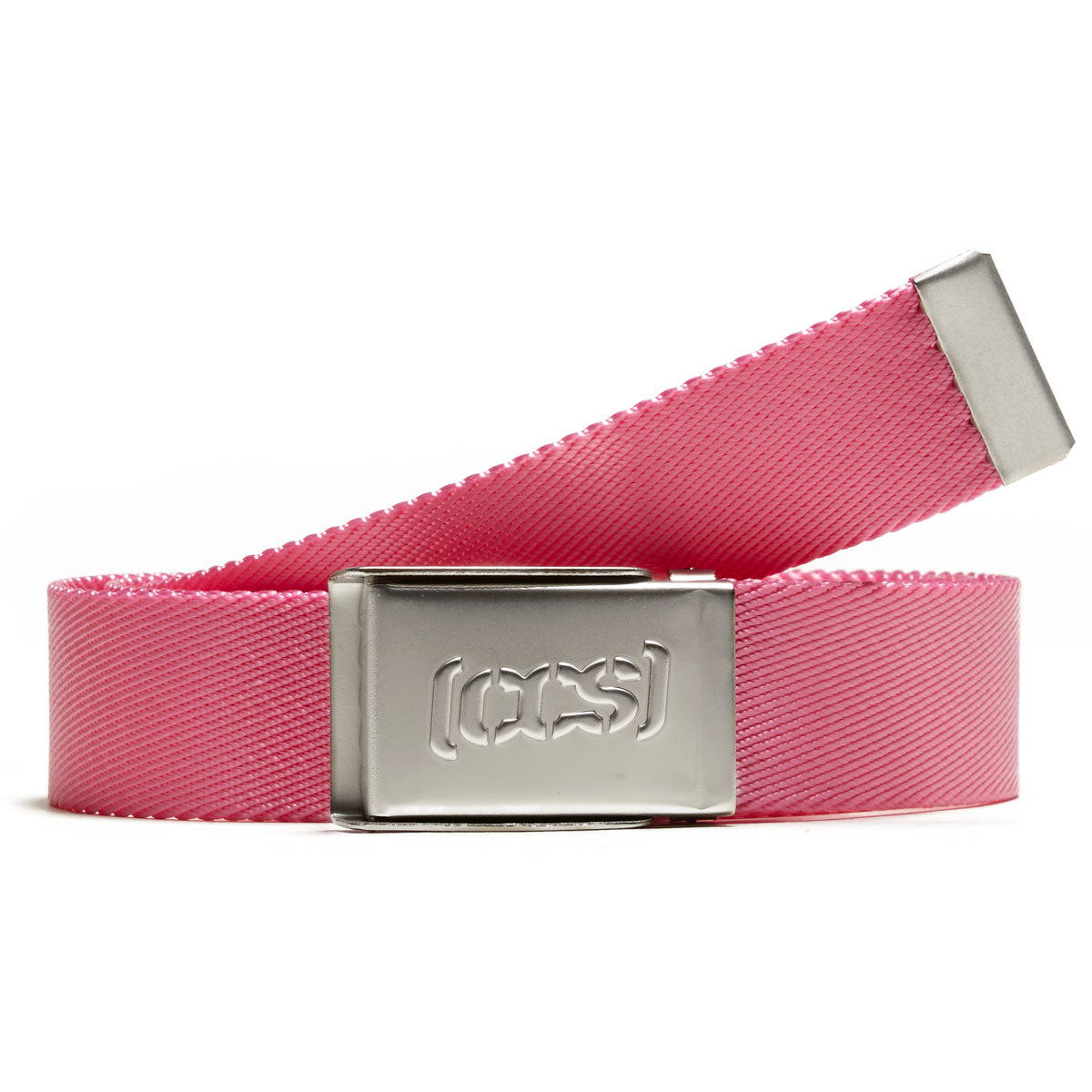 CCS Silver Logo Buckle Belt - Pink