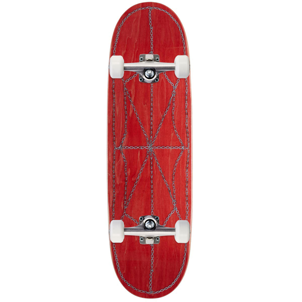 CCS Chain Web Egg1 Shaped Skateboard Complete - Red - 9.00"