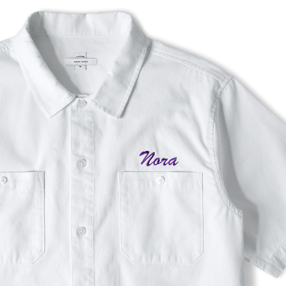 CCS Custom Embroidered Work Shirt - White